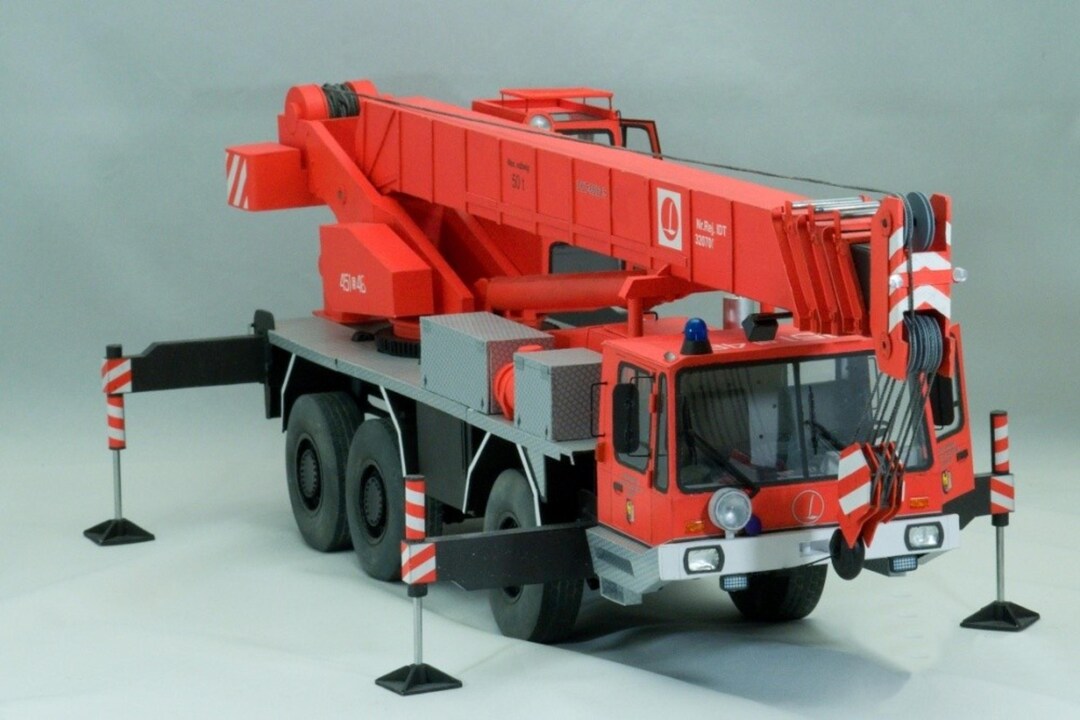 Papercraft Kit Crane Truck 3d Paper Model Crafting Kit PDF Plans to ...