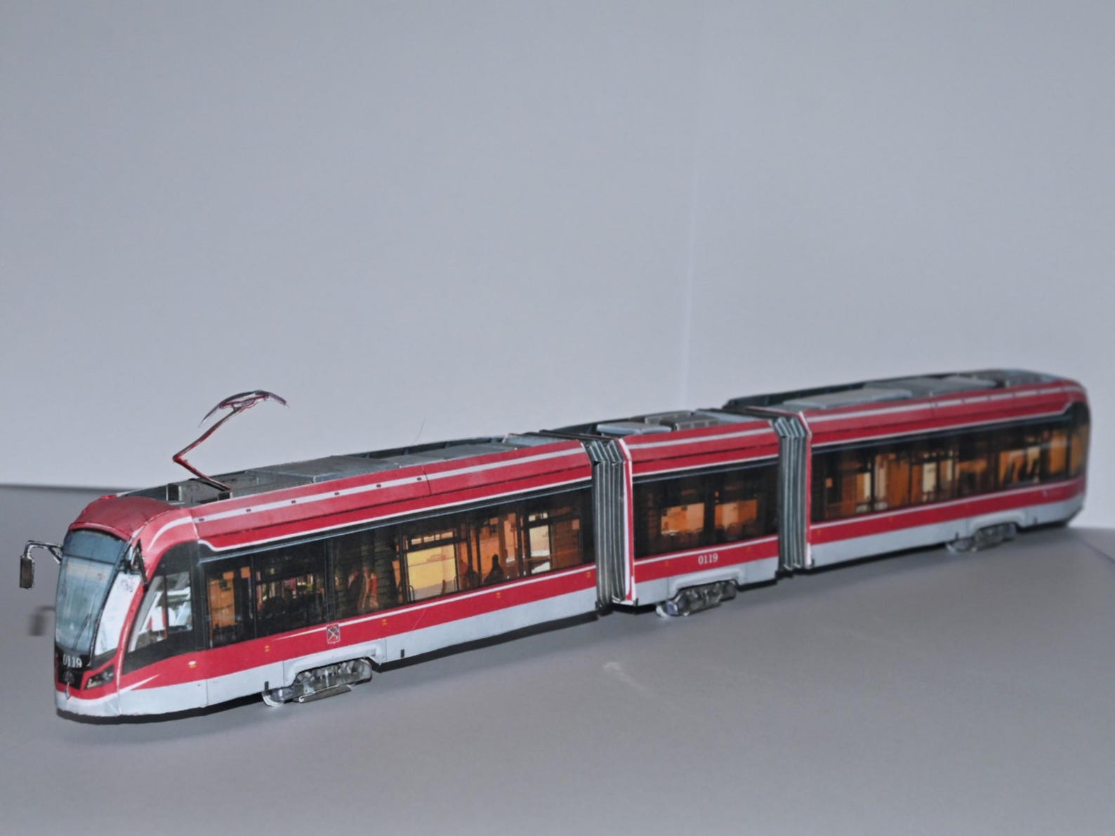 Papercraft Kit Streetcar Civilian Vehicle Citybus 3d Paper Model ...