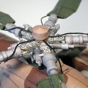 Papercraft Kit Mi-24 Hind Helicopter 3d Paper Model Crafting Kit PDF ...
