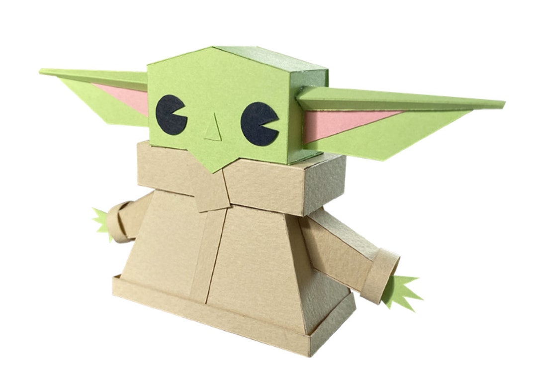 Baby Yoda Star Wars, 3d Paper Model Kit. PDF File With Plans to Print ...