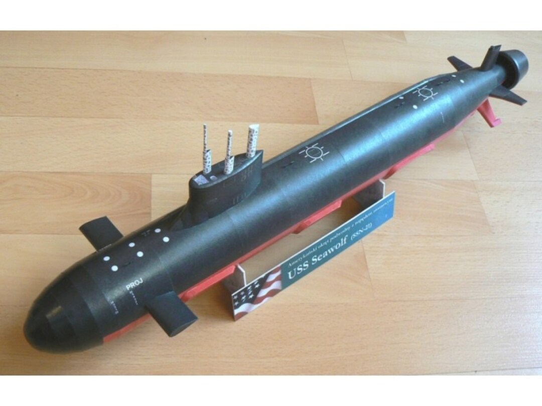 Papercraft Kit Seawolf Submarine 3d Paper Model Crafting Kit PDF Plans ...