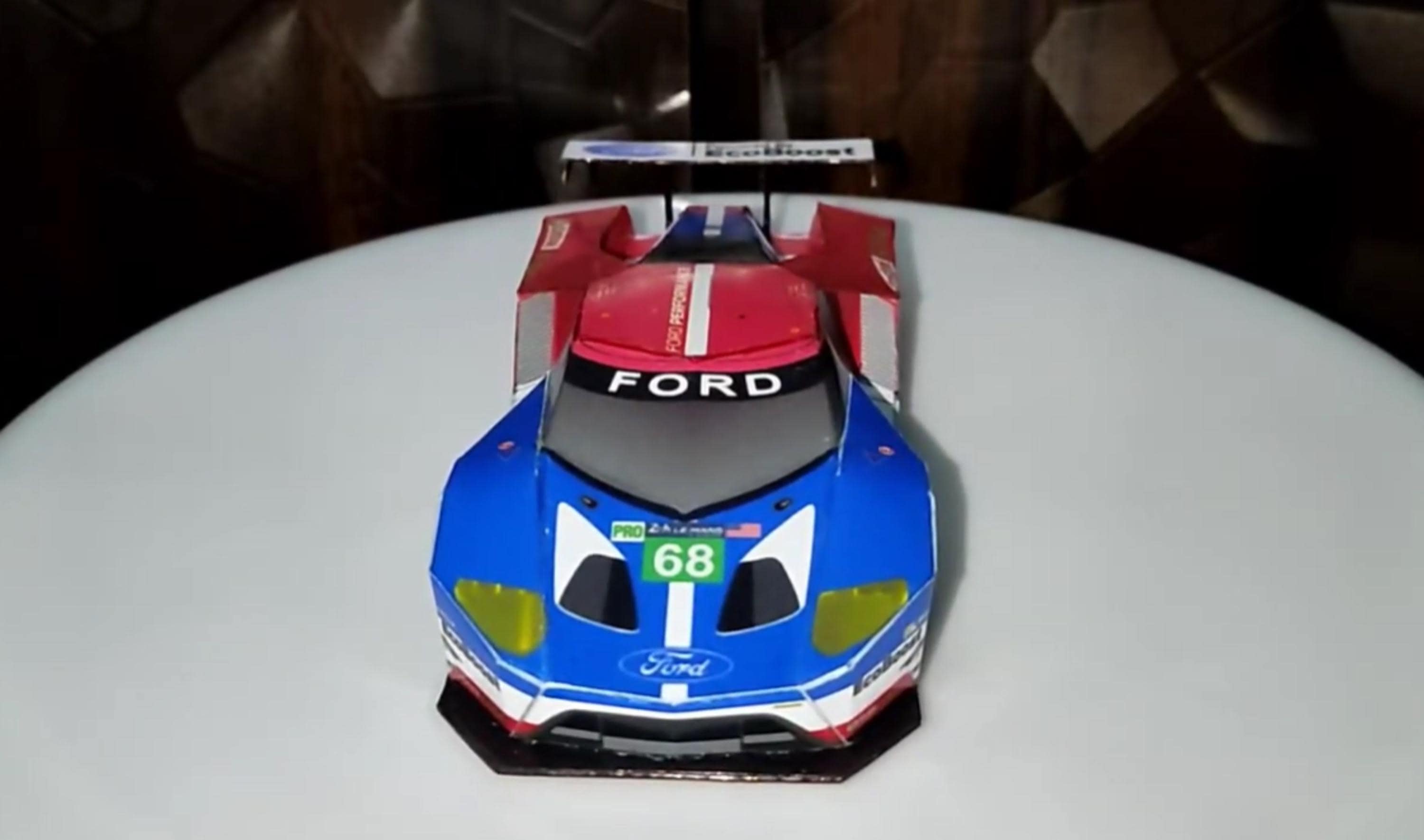 Papercraft Kit Ford GT Le Mans Car 3d Paper Model Crafting Kit PDF ...