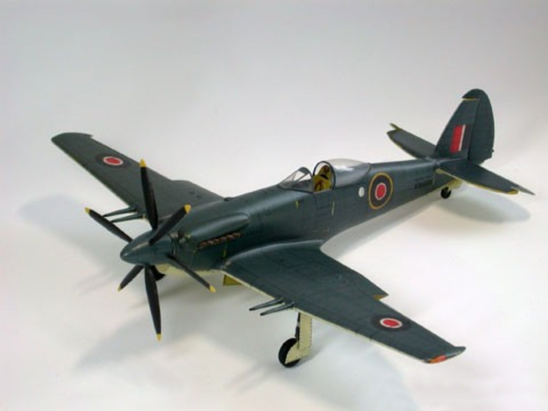 Papercraft Kit Hawker Aircraft Typhoon 3d Paper Model Crafting Kit PDF ...