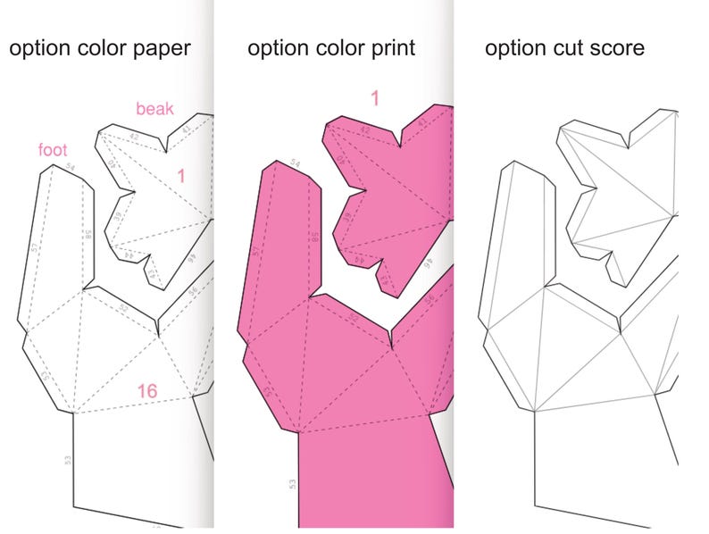 Papercraft Kit Penguins 3d Paper Model Crafting Kit PDF Vector Lines ...