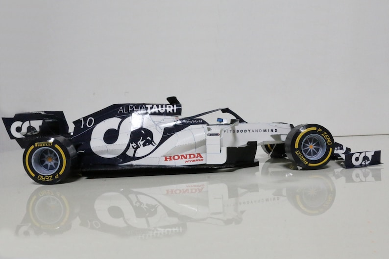 Papercraft Kit F1 Alpha Tauri Race Car 3d Paper Model Crafting Kit PDF ...