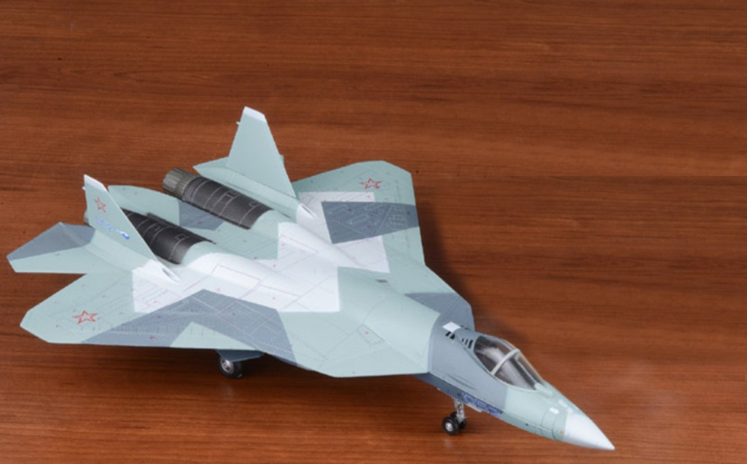 Papercraft Kit Su-57 Felon Airplane 3d Paper Model Crafting Kit PDF ...