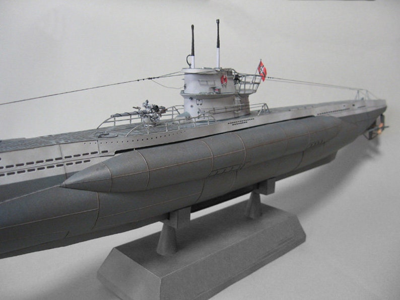 Papercraft Kit VII-C U-boat Submarine 3d Paper Model Crafting Kit PDF ...