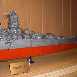 Papercraft Kit Yamato Battleship 3d Paper Model Crafting PDF Plans DIY ...
