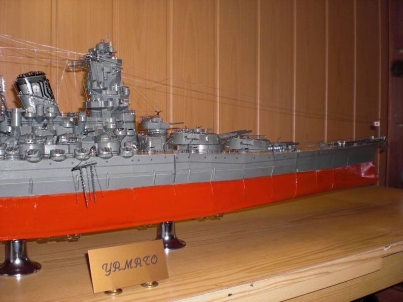 Papercraft Kit Yamato Battleship 3d Paper Model Crafting Kit PDF Plans ...