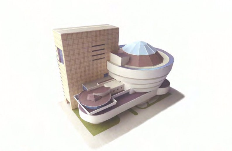Papercraft Kit NYC Guggenheim Museum 3d Paper Model Crafting Kit PDF ...