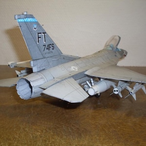 Papercraft Kit F-16 Viper Jet Fighting Falcon Airplane 3d Paper Model ...