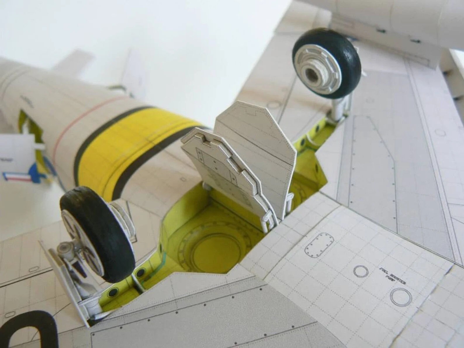Papercraft Kit F-86 Saber Airplane 3d Paper Model Crafting Kit PDF ...