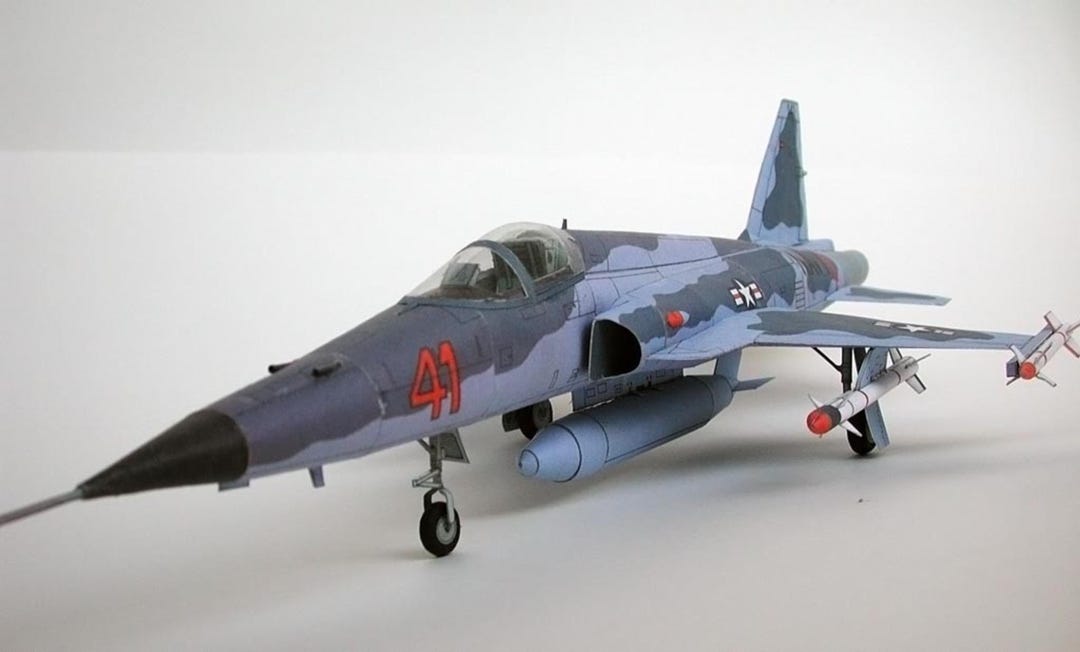 Papercraft Kit F-5 Tiger Airplane 3d Paper Model Crafting Kit PDF Plans ...