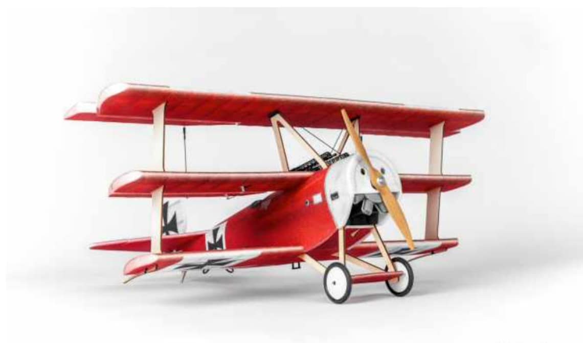 Papercraft Kit Red Baron Plane 3d Paper Model Crafting Kit PDF Plans to ...