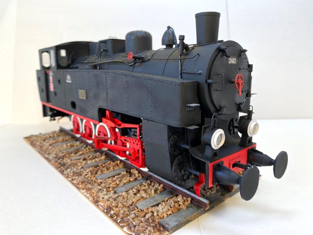 Papercraft Kit Train Tw29 Steam Locomotive 3d Paper Model Crafting PDF ...