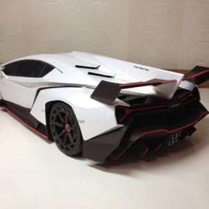 Papercraft Kit Lamborghini Veneno Car 3d Paper Model Crafting PDF Plans ...