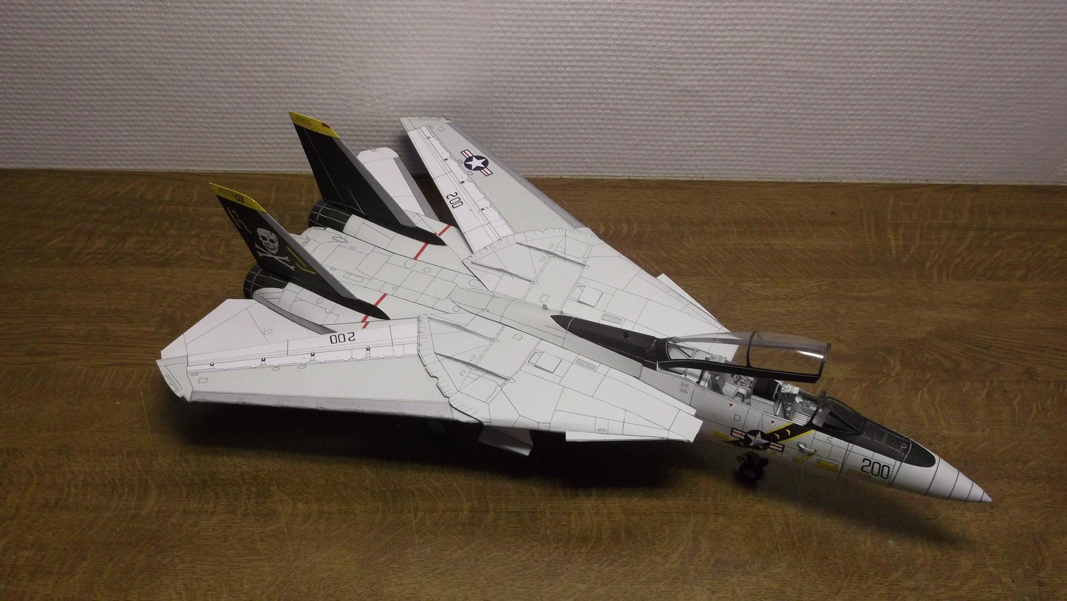 Papercraft Kit F-14 Tomcat Airplane 3d Paper Model Crafting Kit PDF ...