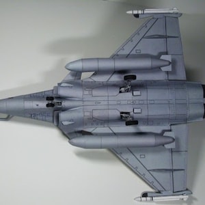 Papercraft Kit Rafale Airplane 3d Paper Model Crafting Kit PDF Plans to ...