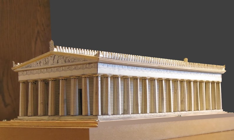 Papercraft Kit Parthenon Athenian Acropolis Greece 3d Paper Model Crafting Kit PDF Plans to ...