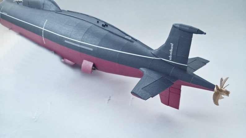 Papercraft Kit Akula Submarine 3d Paper Model Crafting Kit PDF Plans to ...