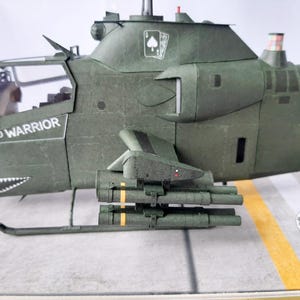 Papercraft Kit Cobra Bell Ah-1 Helicopter 3d Paper Model Crafting Kit ...