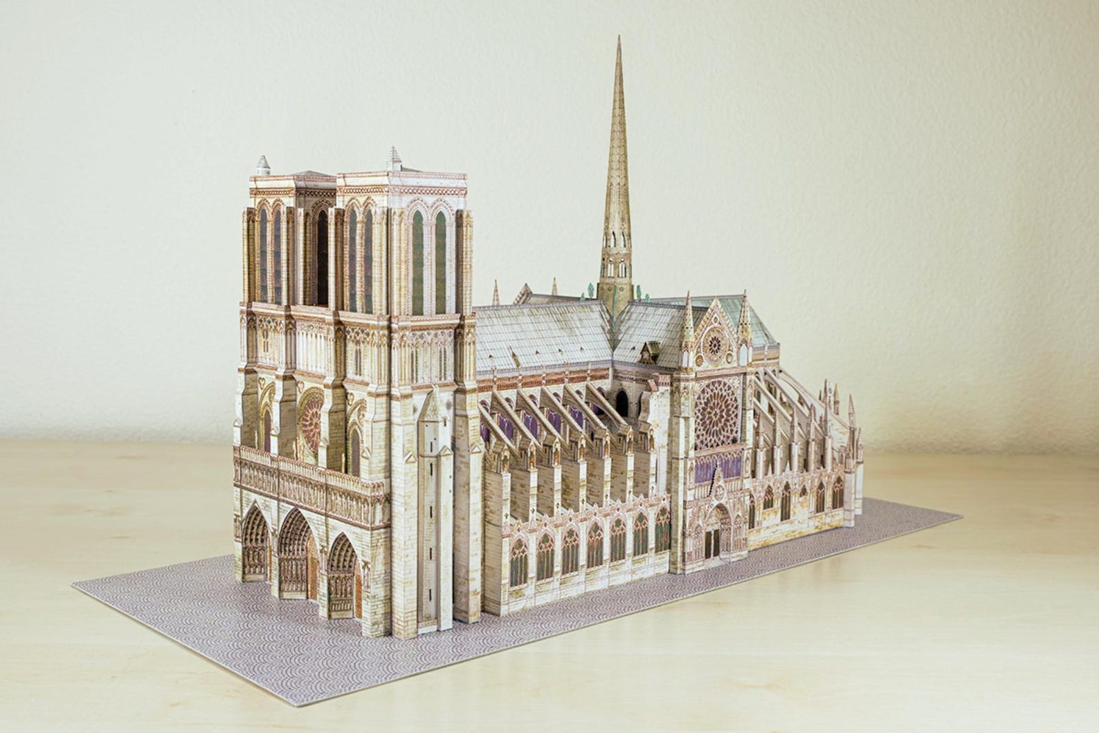 Papercraft Kit Notre-dame Paris Cathedral 3d Paper Model Crafting PDF ...