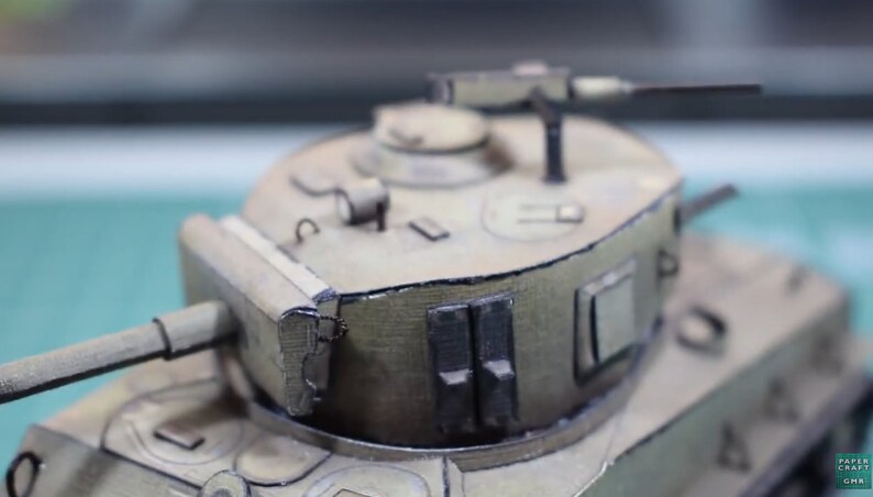 Papercraft Kit Sherman Tank 3d Paper Model Crafting Kit PDF Plans to ...
