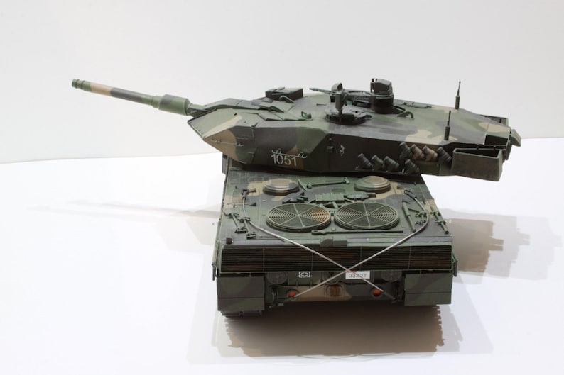 Papercraft Kit Leopard 2A5 Tank 3d Paper Model Crafting Kit PDF Plans ...