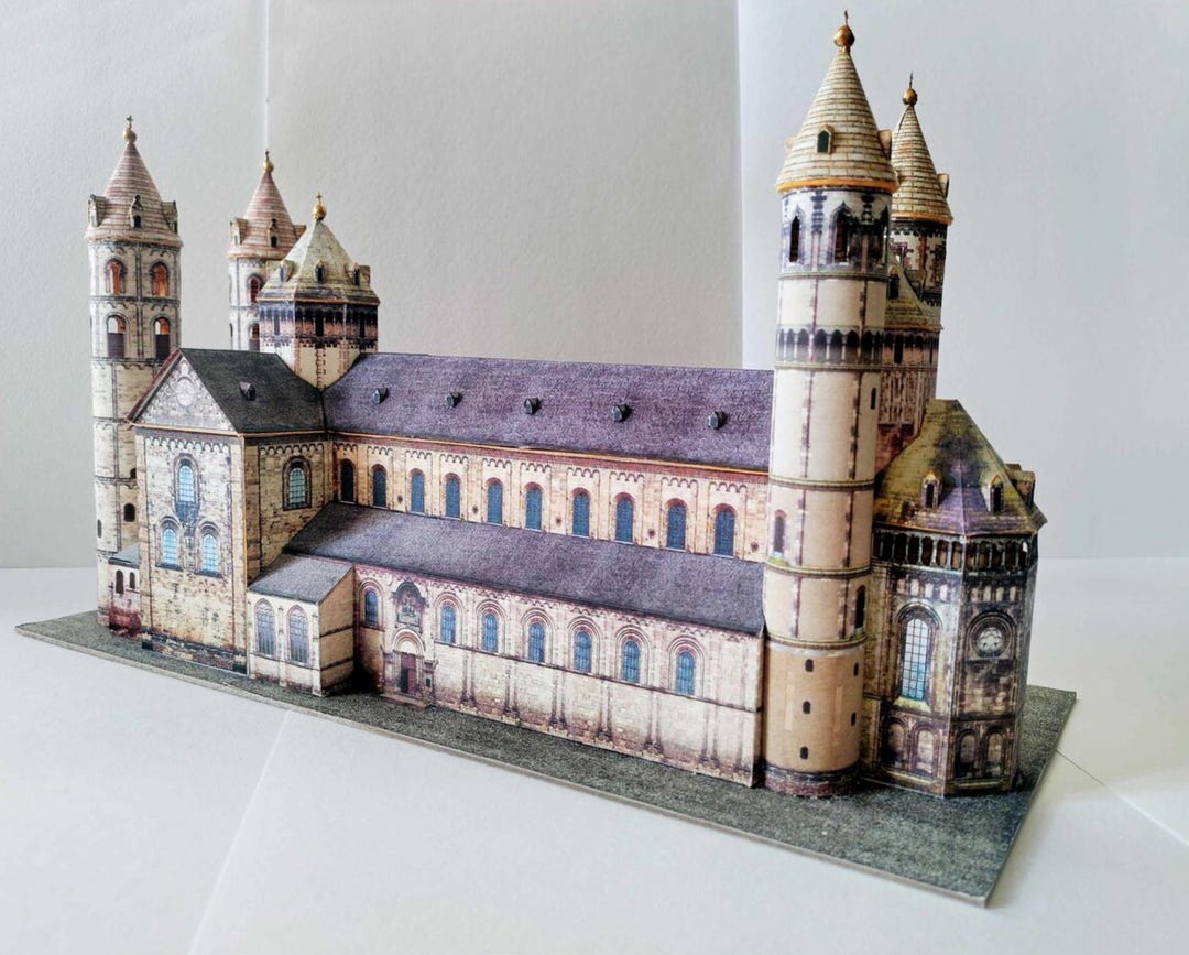 Papercraft Kit Worms Cathedral 3d Paper Model Crafting Kit PDF Plans ...