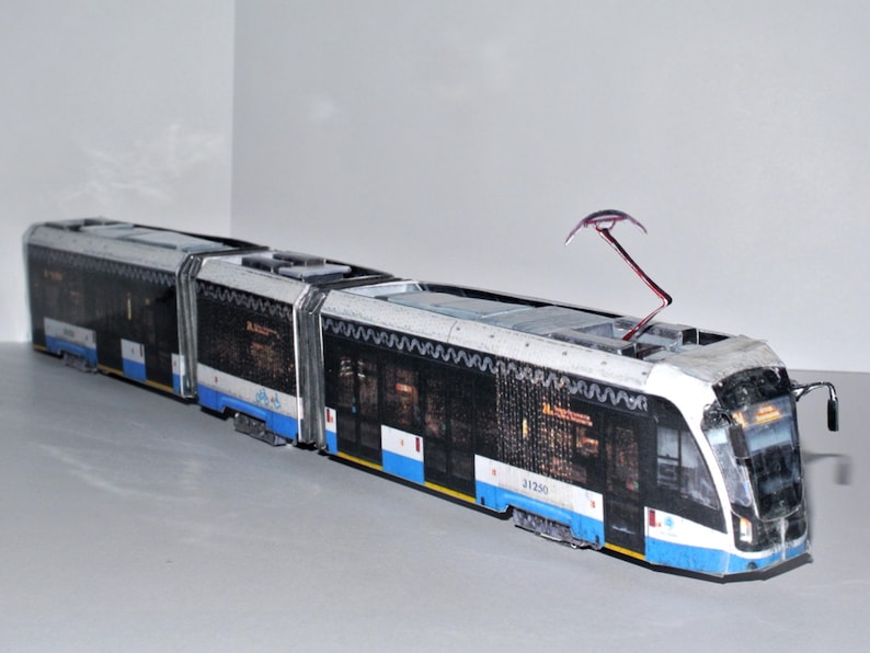 Papercraft Kit Streetcar Civilian Vehicle Citybus 3d Paper Model ...