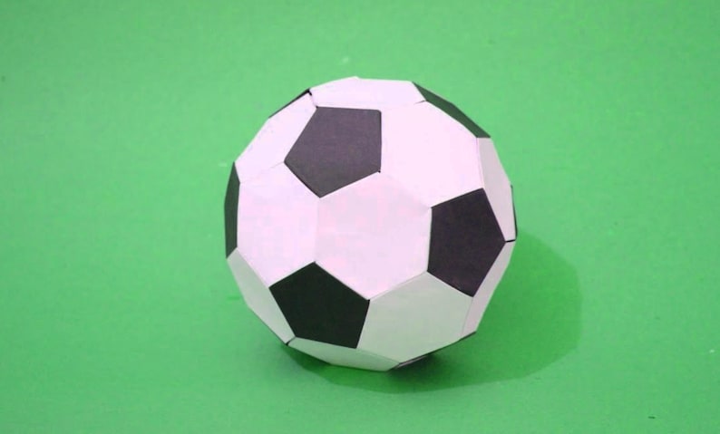 Papercraft Soccer Ball (football) 3d Paper Model Crafting Kit PDF Plans ...