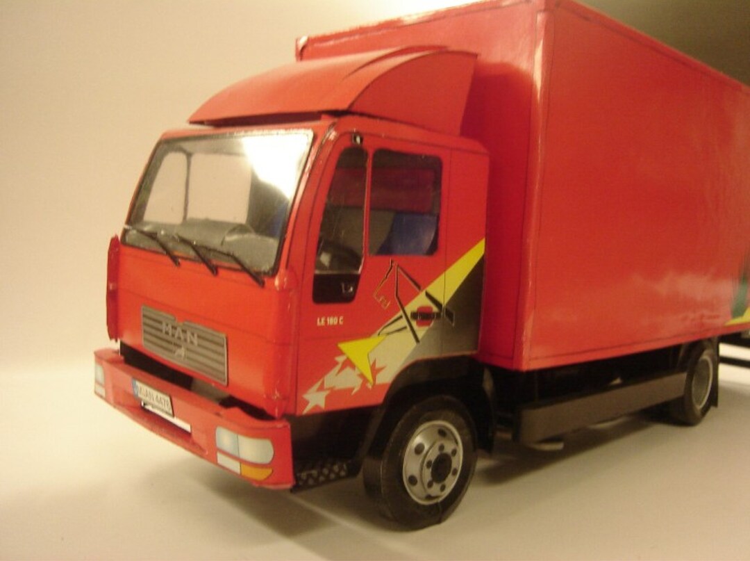 Papercraft Kit Truck 3d Paper Model Crafting Kit PDF Plans to Print Cut ...