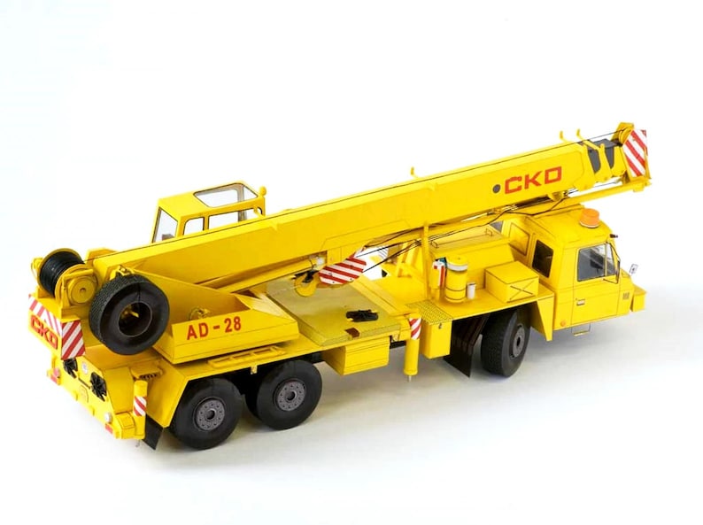 Papercraft Kit Crane Truck 3d Paper Model Crafting Kit PDF Plans to ...