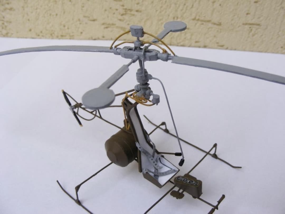 Papercraft Kit JK-1 Bumblebee Experimental Helicopter 3d Paper Model ...