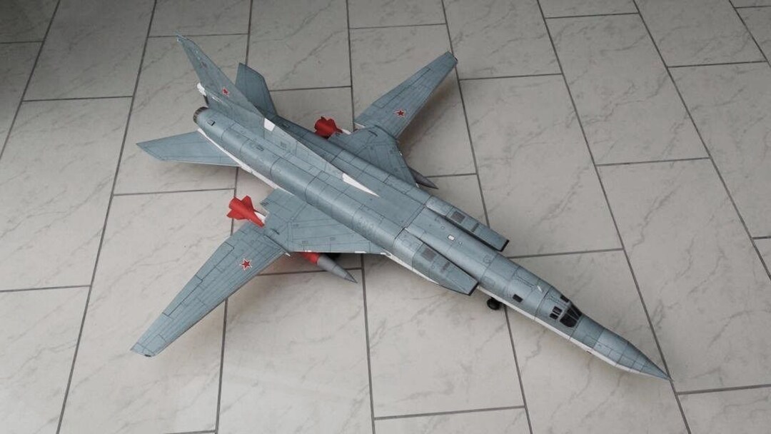 Papercraft Kit Tu-22m Backfire Airplane 3d Paper Model Crafting Kit PDF ...