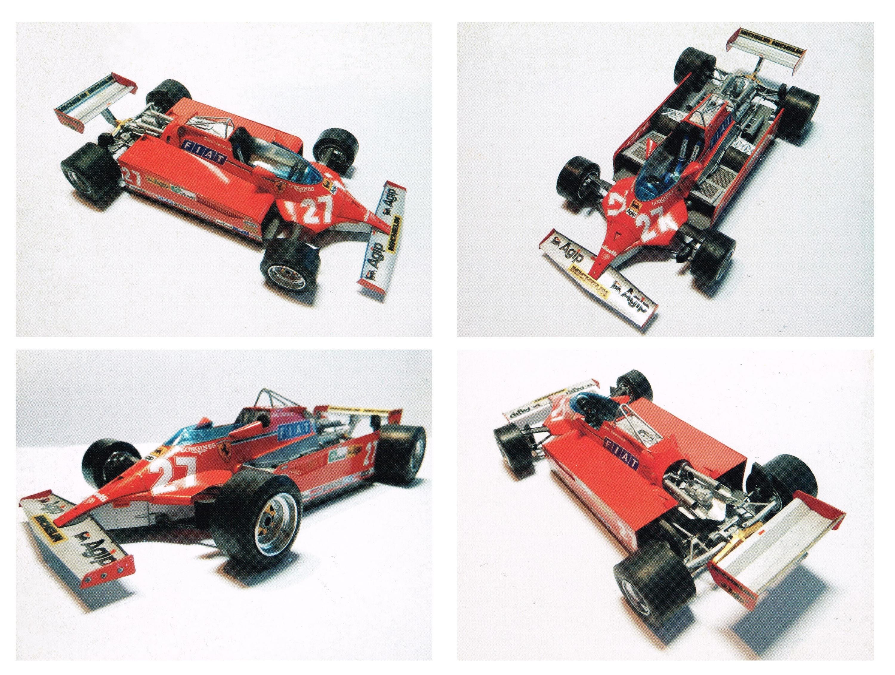 Papercraft Kit F1 Ferrari 126 CK Turbo Race Car 3d Paper Model Crafting ...