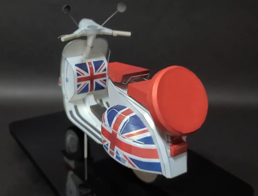 Papercraft Kit Vespa 150 Scooter 3d Paper Model Crafting Kit PDF Plans ...