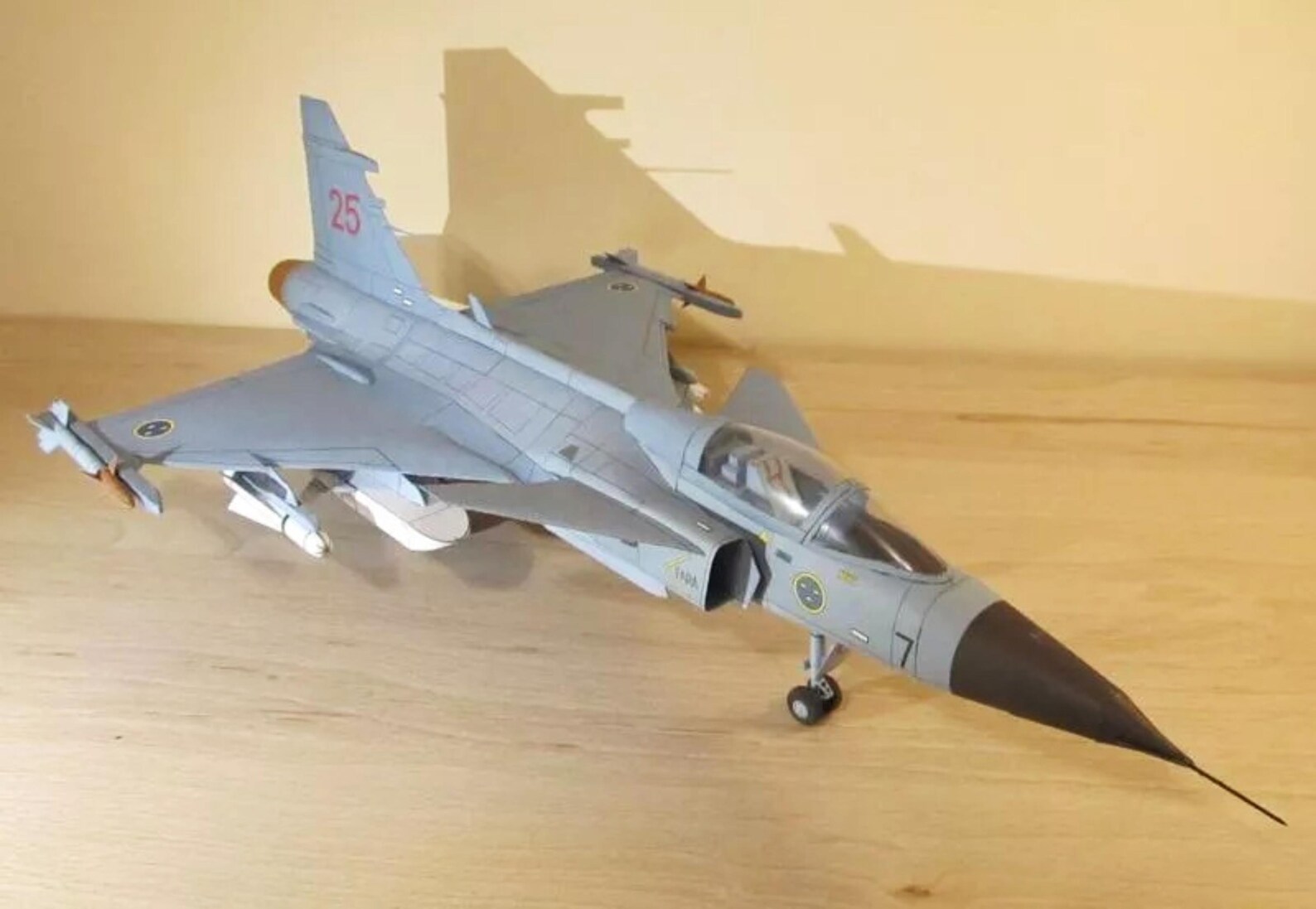 Papercraft Kit Gripen JAS-39 Saab Airplane 3d Paper Model Crafting Kit ...
