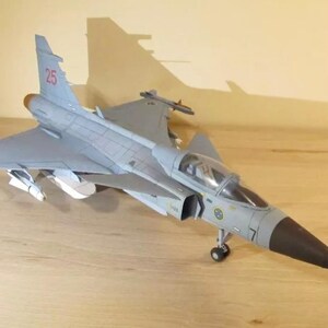Papercraft Kit Gripen JAS-39 Saab Airplane 3d Paper Model Crafting Kit ...