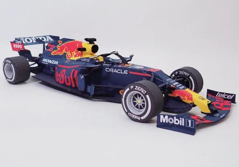 Papercraft Kit F1 Redbull Race Car 3d Paper Model Crafting Kit PDF ...