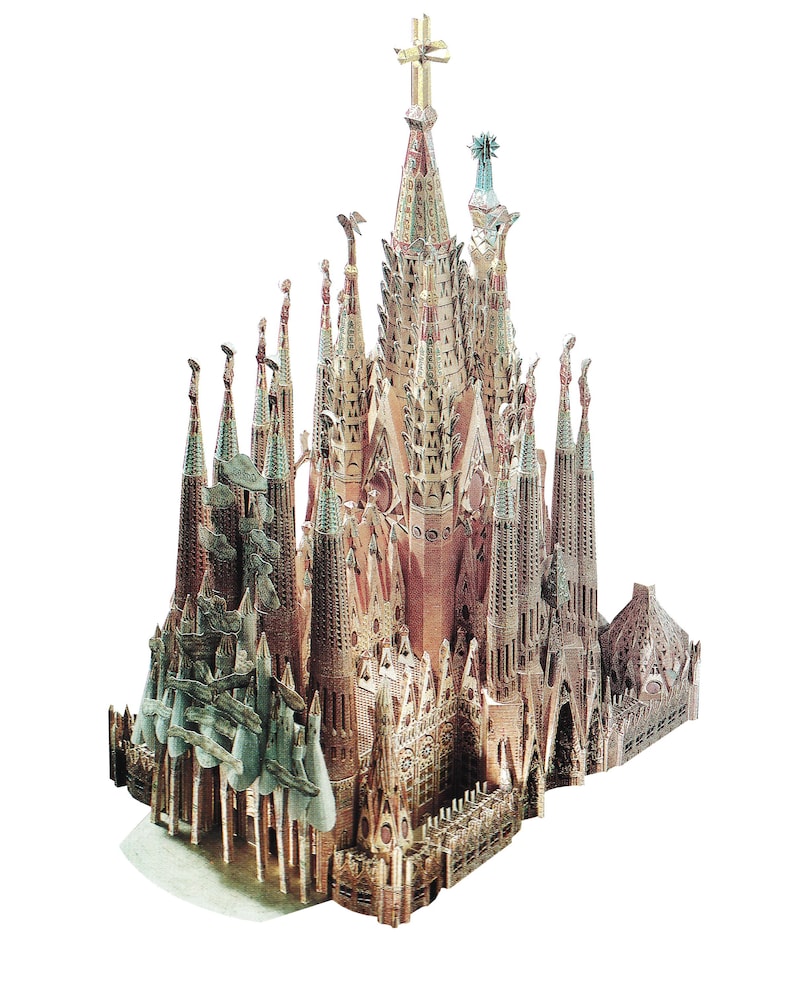 Papercraft Kit Sagrada Família Gaudi 3d Paper Model Crafting PDF Plans ...