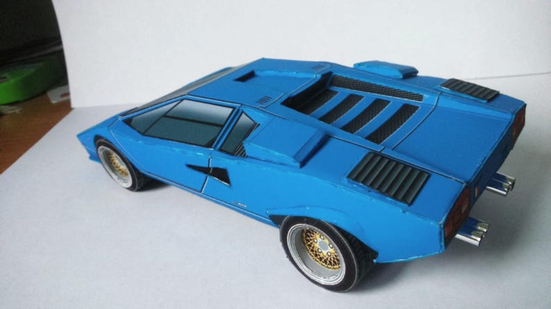 Papercraft Kit Lamborghini Countach Car 3d Paper Model Crafting Kit PDF ...