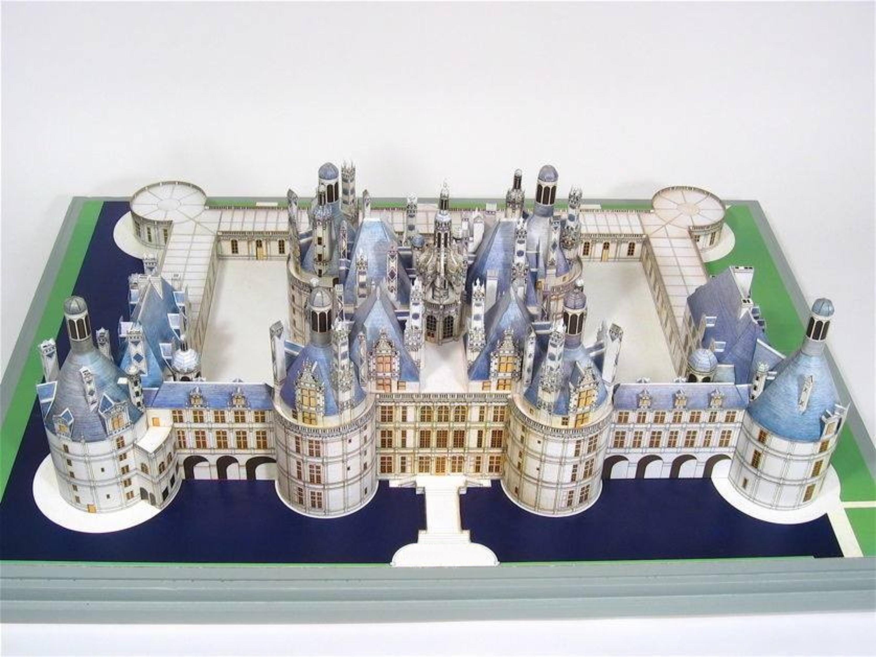 Papercraft Kit Chateaux Chambord 3d Paper Model Crafting Kit PDF Plans ...