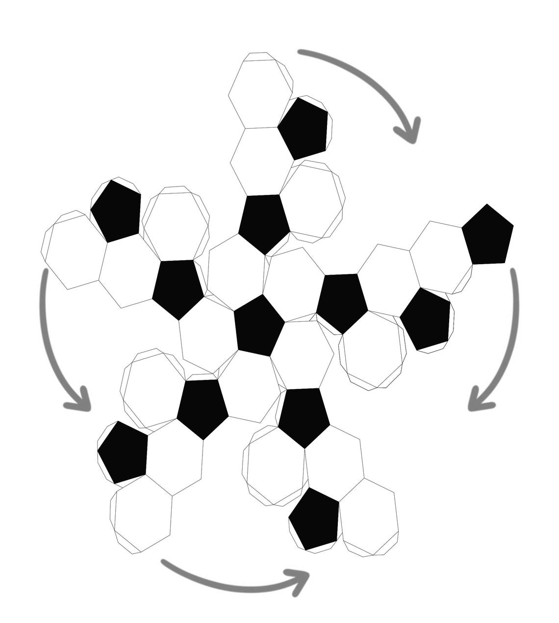 Papercraft Soccer Ball (football) 3d Paper Model Crafting Kit PDF Plans ...