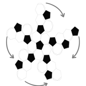 Papercraft Soccer Ball (football) 3d Paper Model Crafting PDF Plans DIY ...