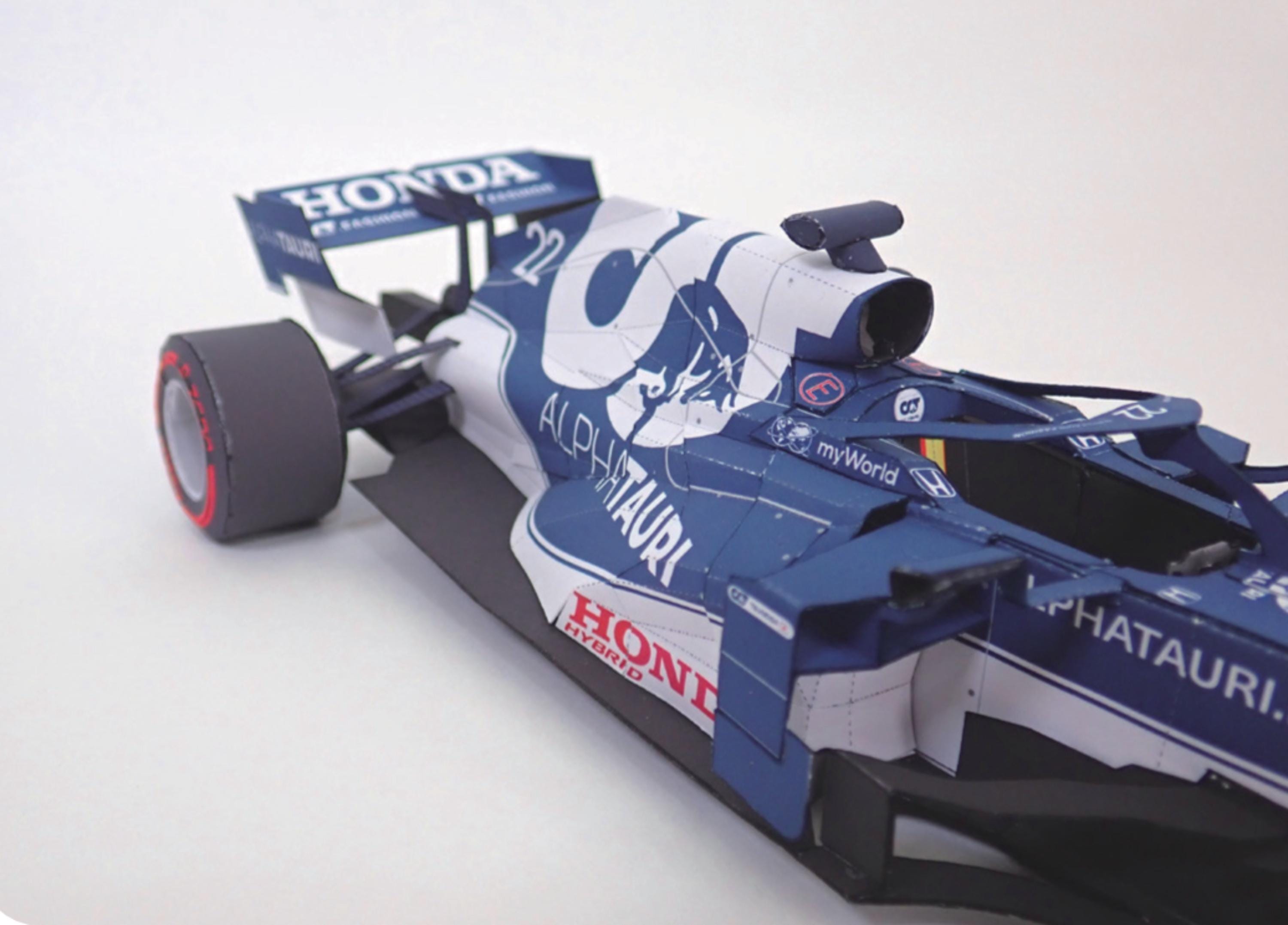 Papercraft Kit F1 Scuderia Alphatauri Honda Race Car 3d Paper Model ...