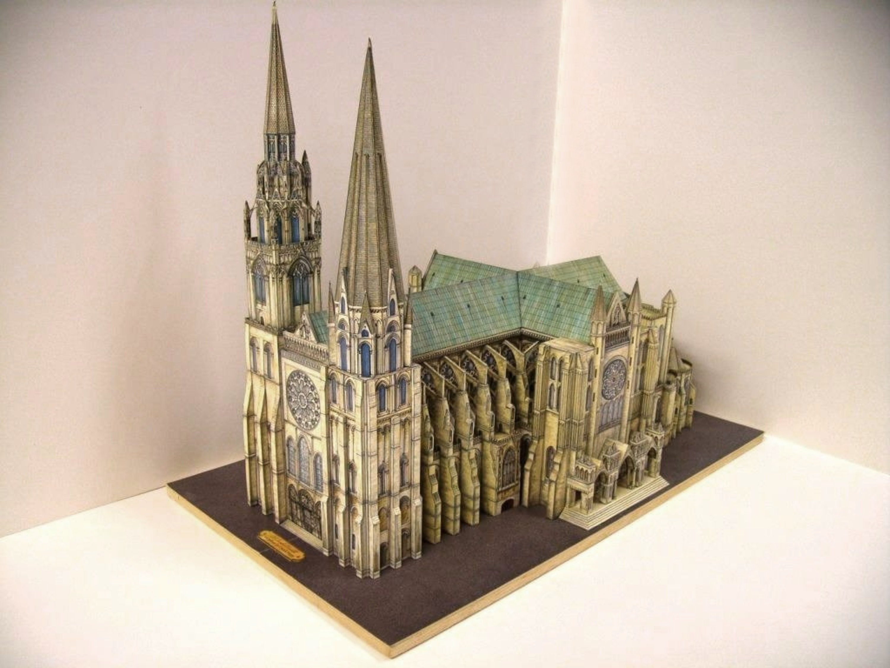 Papercraft Kit Chartres Cathedral 3d Paper Model Crafting Kit PDF Plans ...