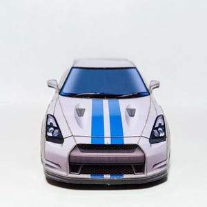 Papercraft Kit Nissan GT-R Race Car 3d Paper Model Crafting Kit PDF ...