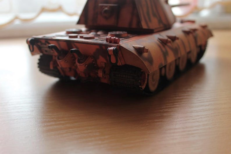 Papercraft Kit Panzerkampfwagen E-100 Tank 3d Paper Model Crafting PDF ...