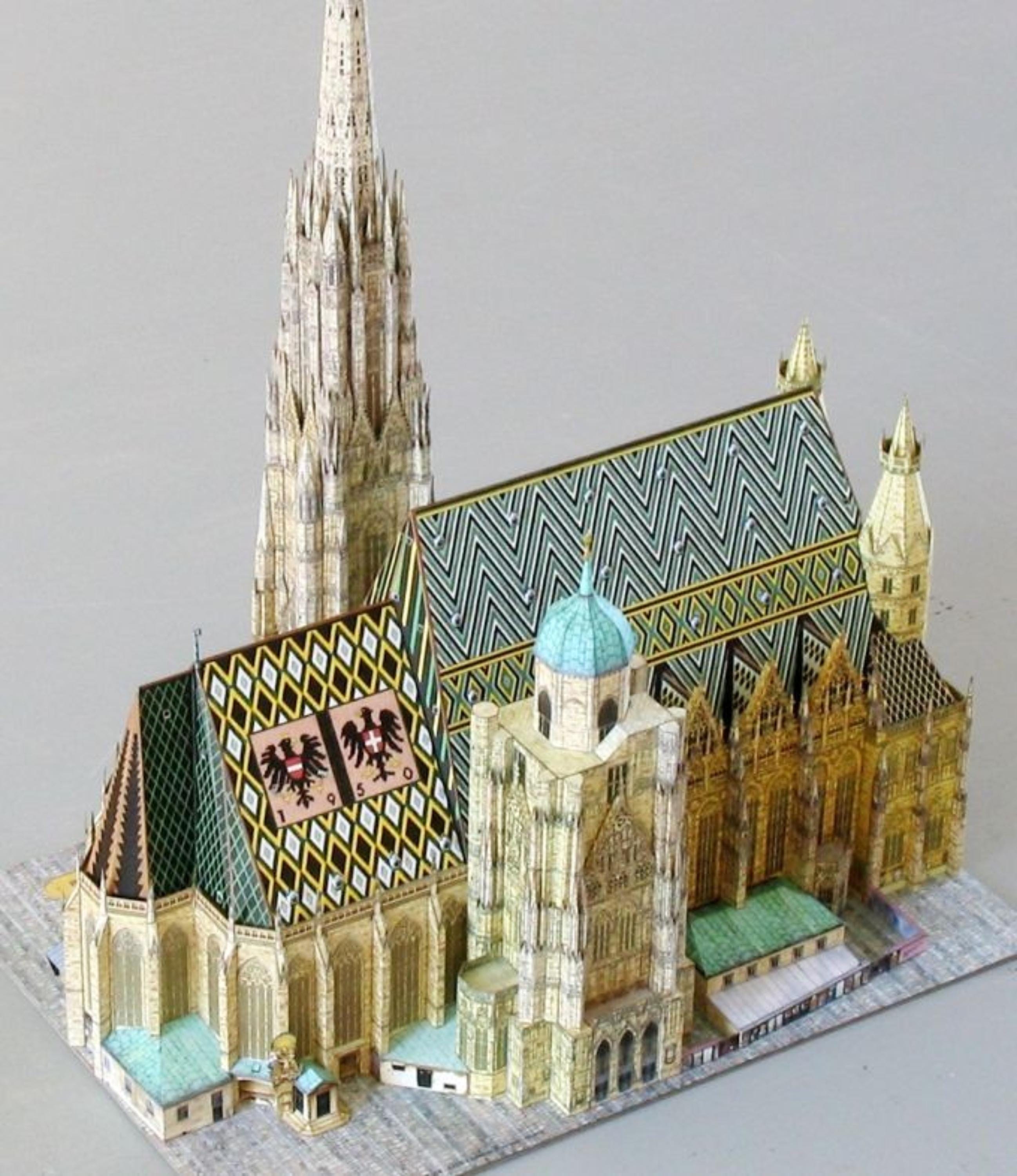 Papercraft Kit St Stephen's Cathedral Austria 3d Paper Model Crafting ...